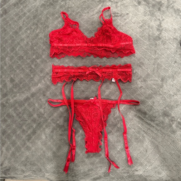 Yandy | Intimates & Sleepwear | New Red 3 Piece Yandy Lingerie Set Sm ...